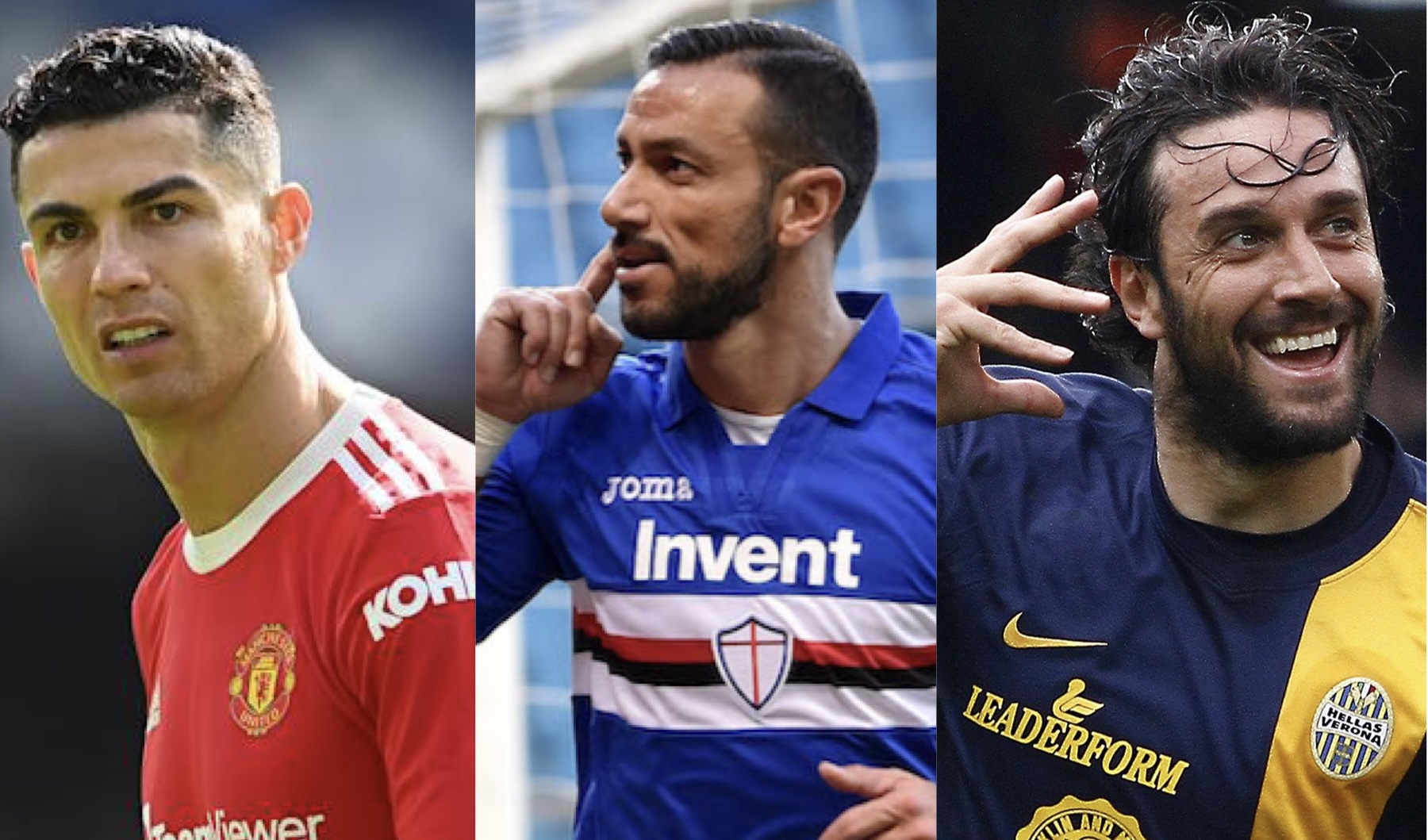 Verso Hellas Verona- Sampdoria: Quagliarella punta CR7 e Toni Verso Hellas Verona- Sampdoria: Quagliarella punta CR7 e Toni