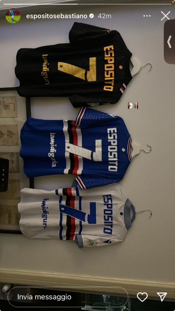 SOCIAL - Sampdoria: Sebastiano Esposito mostra i suoi colori