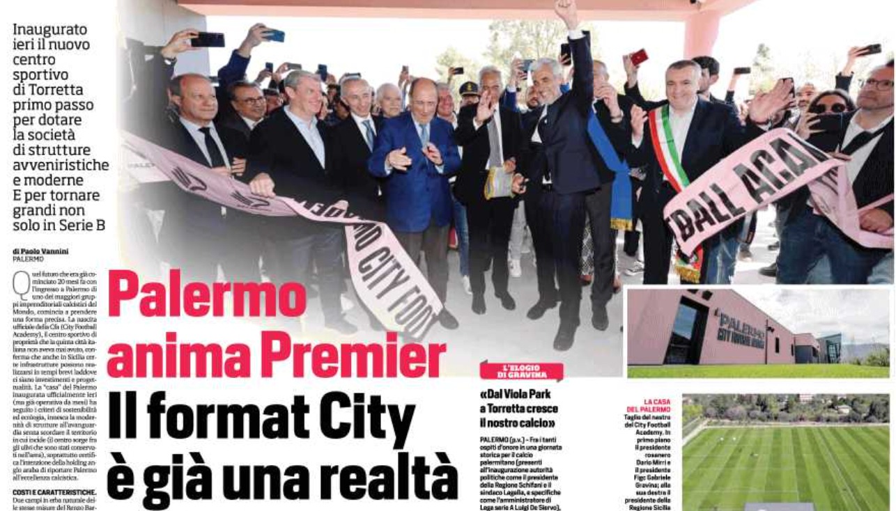 Palermo, il progetto del City Group: inaugurato il centro sportivo