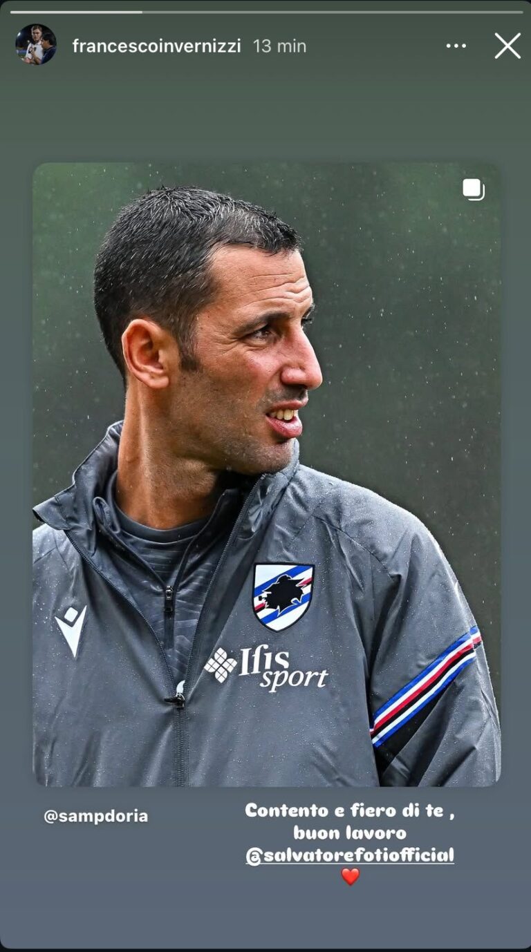 SOCIAL - Sampdoria, l'abbraccio di Francesco Invernizzi a Salvatore ...