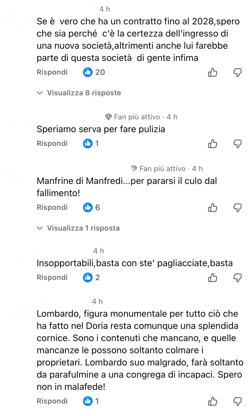 SOCIAL ClubDoria46 - Sampdoria, Matteo Manfredi riabbraccia Attilio ...