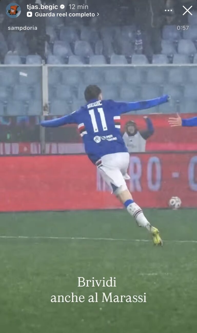 SOCIAL - Sampdoria, Tjas Begic sempre più innamorato de La Sud. Il post ...